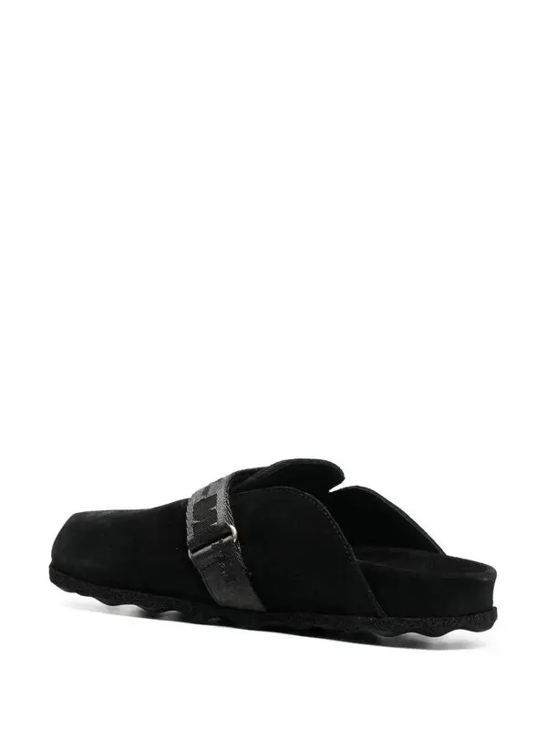 Off-White Debossed Logo Buckled Mules