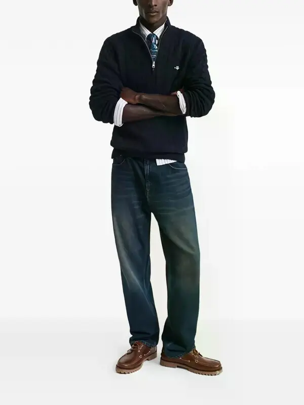 Gant Cable-knit Half-zip Pullover