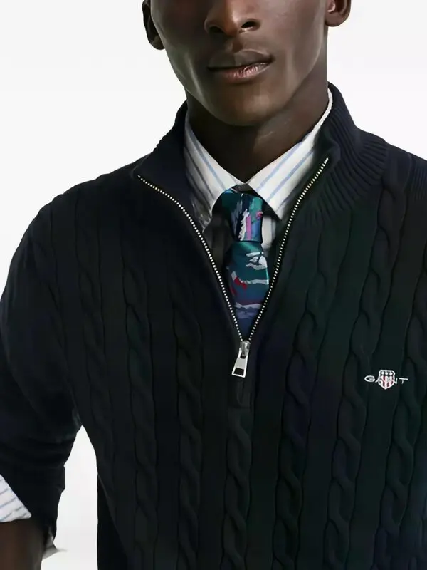 Gant Cable-knit Half-zip Pullover