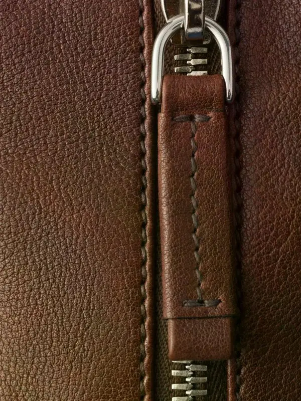 Prada Leather Zip Tote Bag