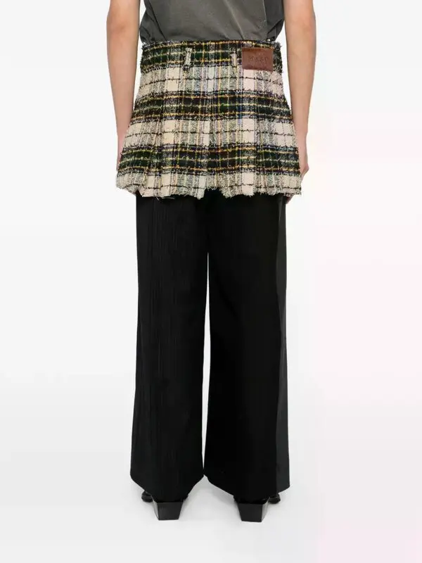 MASU Shaggy Plaid Skirt