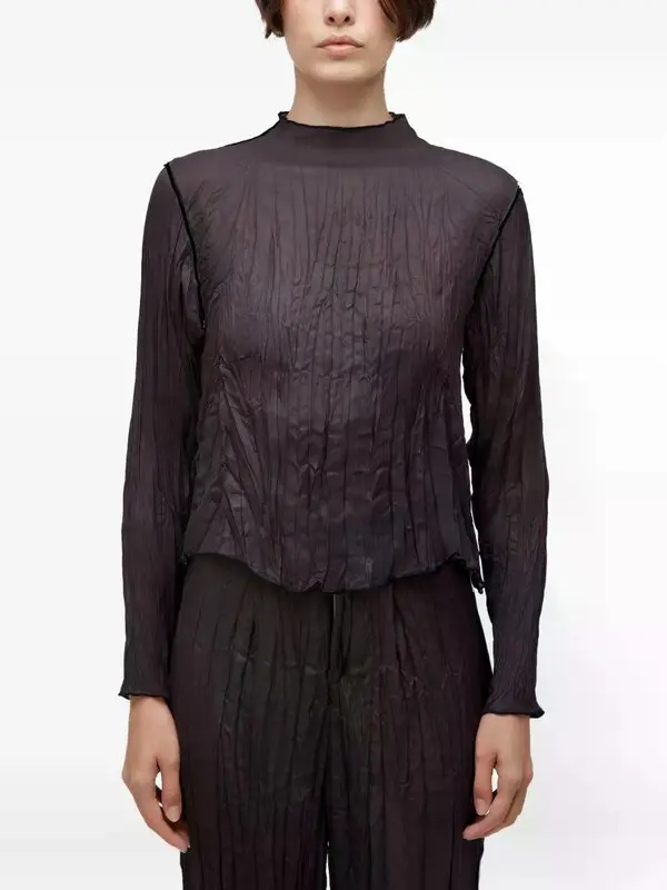 OSKLEN Wrinkled Satin Blouse