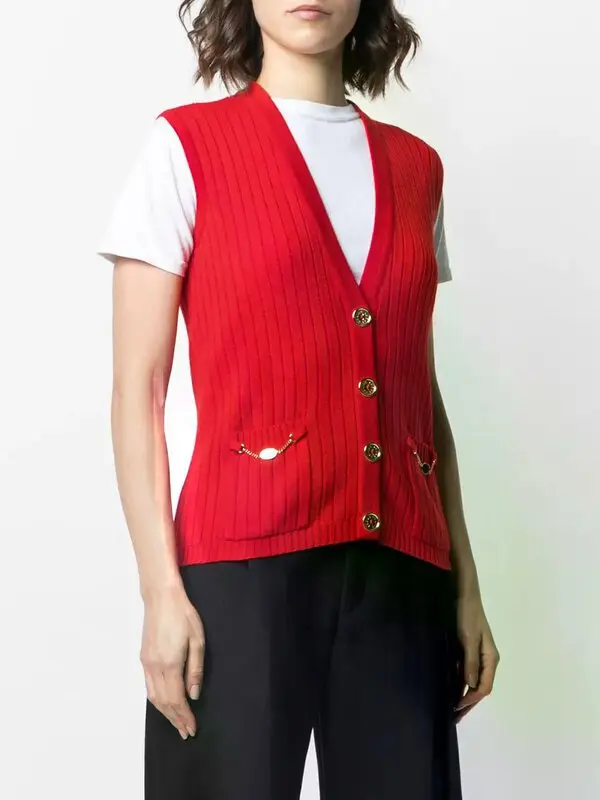 Celine 1980s Ribbed Knit Vest