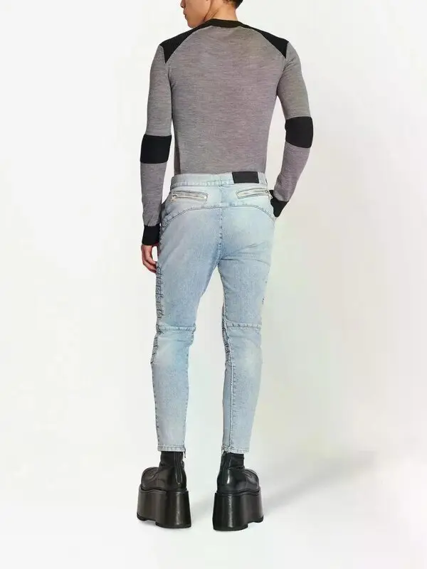 Balmain Mid-rise Cropped Skinny Jeans