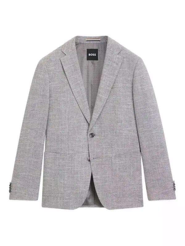 BOSS Buttoned Single-breasted Blazer - Grey