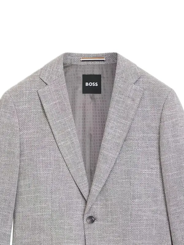 BOSS Buttoned Single-breasted Blazer - Grey
