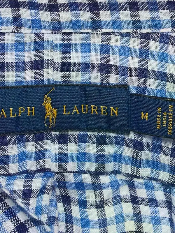 Polo Ralph Lauren Pre-owned Gingham Linen Shirt - Blue