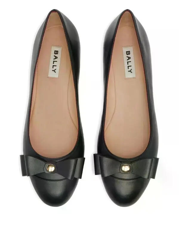 Bally Ysla Bow Ballet Flats - Black