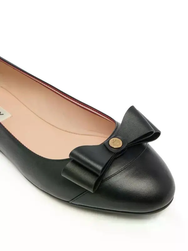 Bally Ysla Bow Ballet Flats - Black