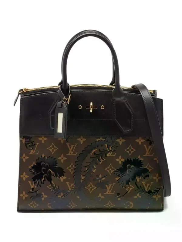 LOUIS VUITTON Monogram Canvas Tote Bag - Black