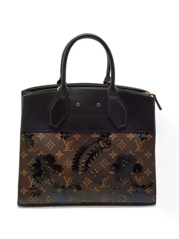 LOUIS VUITTON Monogram Canvas Tote Bag - Black