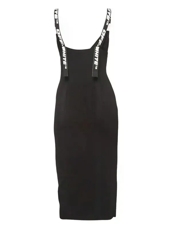 Off-White Logo-strap Fitted Dress