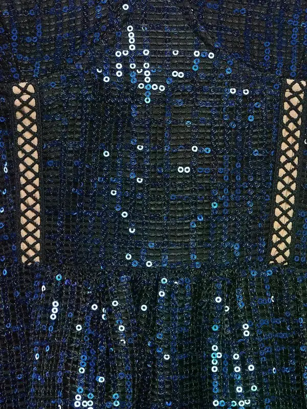 SELF-PORTRAIT Sequined Lace Top