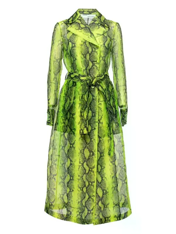 Off-White Snake-print Trench Coat
