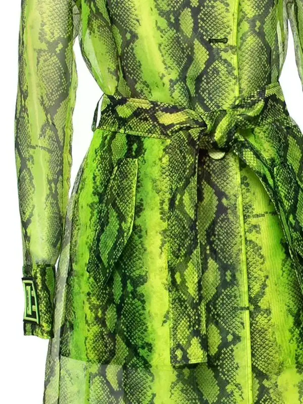 Off-White Snake-print Trench Coat
