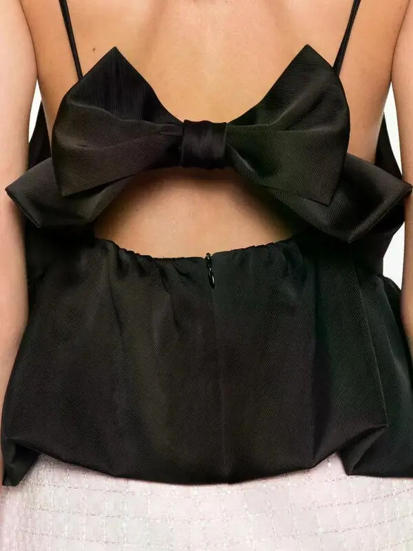 Sandro Ruffled Hem Crop Top