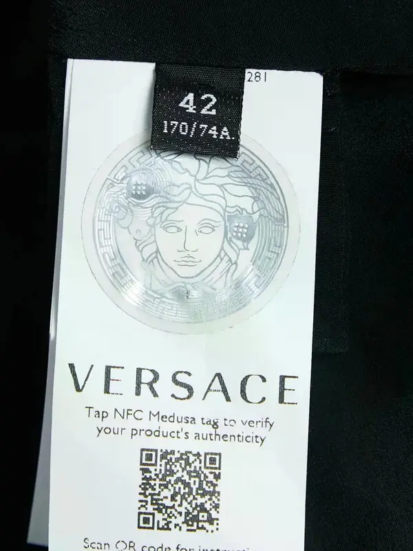 Versace Tweed Mini Skirt With Chain Detailing
