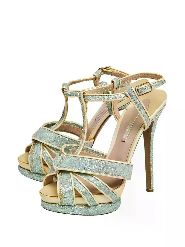 NICHOLAS KIRKWOOD 135mm Glitter Platform Sandals