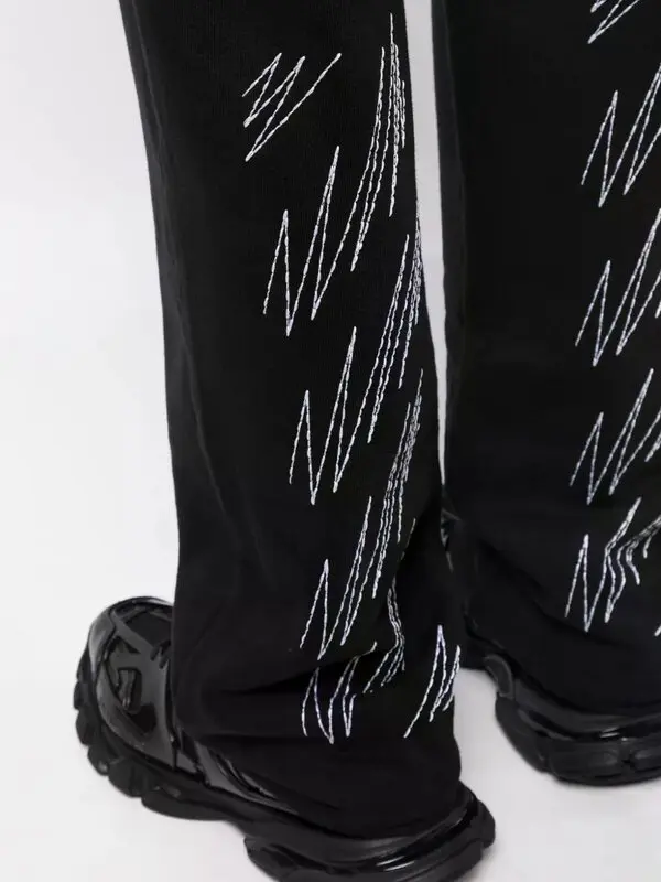 Off-White Stitch Diag Cotton Track Pants - Black
