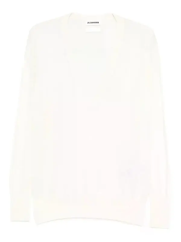 JIL SANDER V-neck T-shirt - Neutrals