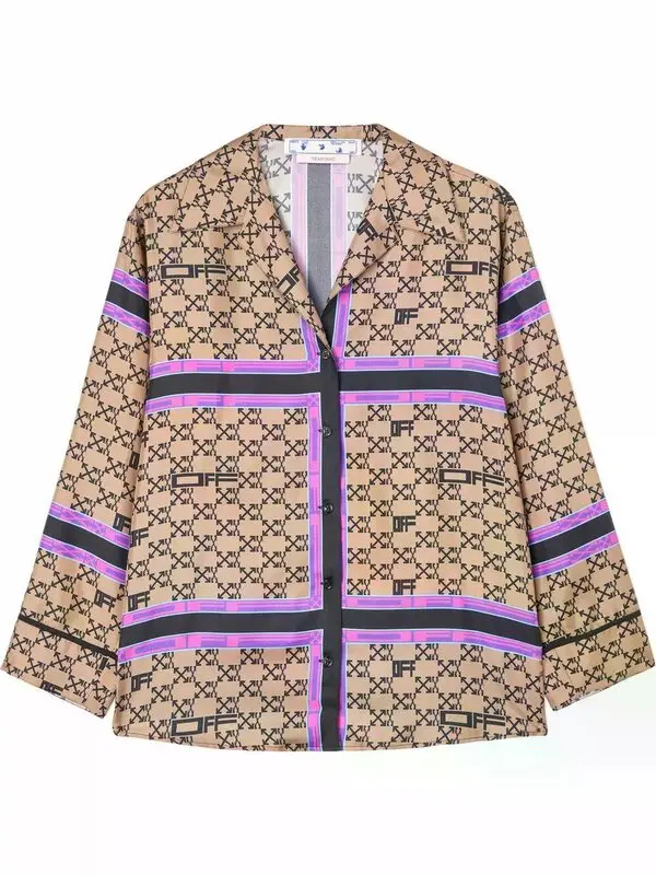 Off-White Arrows-motif Pajama-style Shirt - Brown