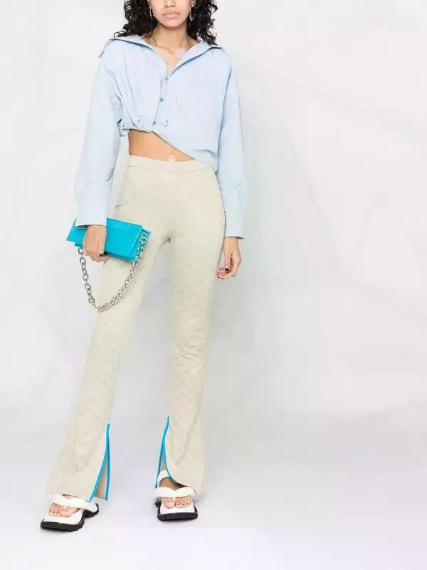 Off-White Monogram Ankle-slit Trousers