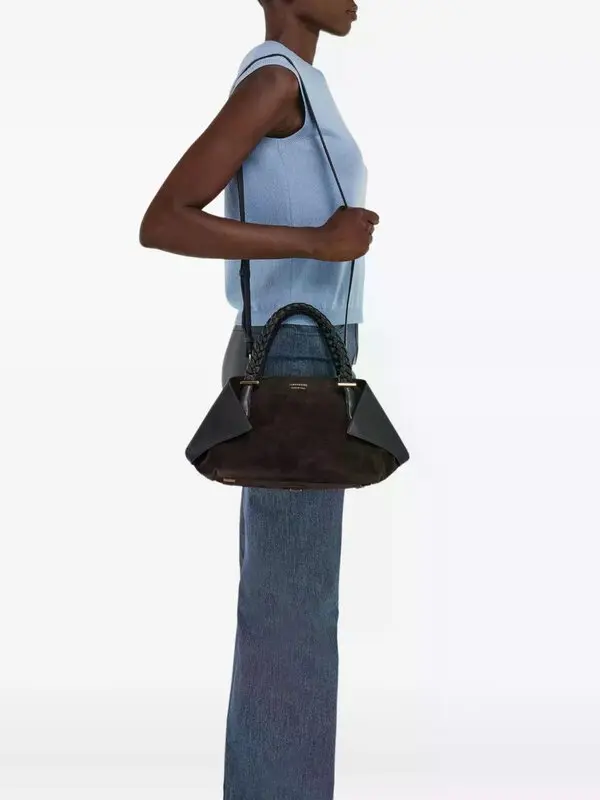 FERRAGAMO Shoulder Bag With Braided Handle - Brown