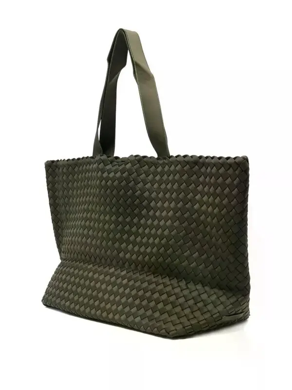 NAGHEDI Large Como Woven Tote Bag - Green