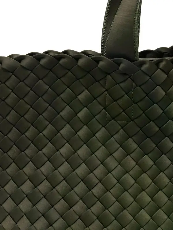 NAGHEDI Large Como Woven Tote Bag - Green