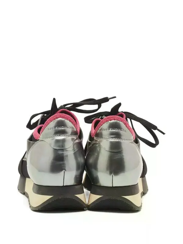 Balenciaga Leather And Mesh Panel Lace-up Sneakers - Multicolour