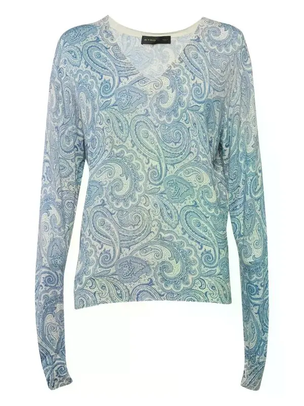 Etro Paisley-print V-neck Sweater