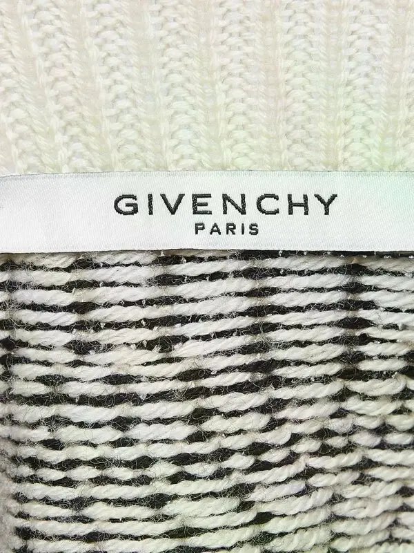 Givenchy Off-white Wool Fair Isle Turtleneck Sweater