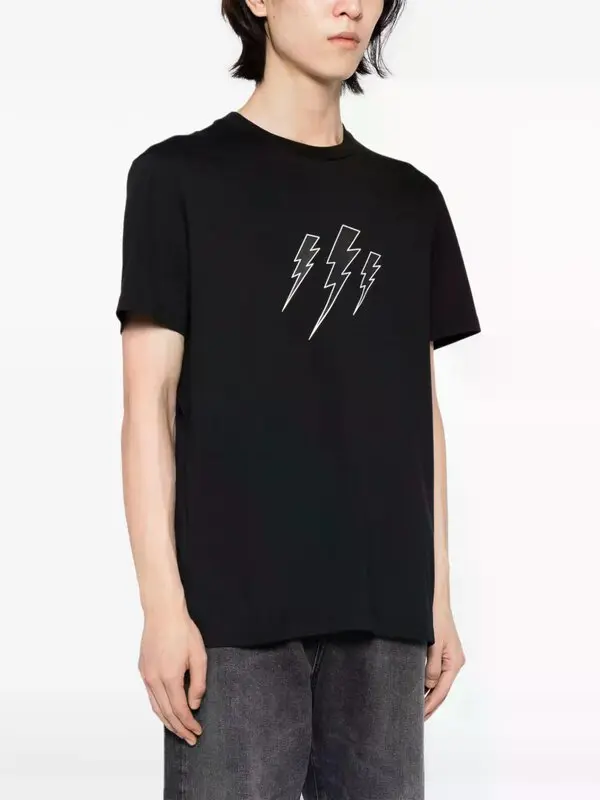 Neil Barrett Thunderbolt-print Cotton T-shirt