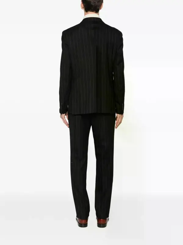 Tagliatore Pinstripe Suit - Black