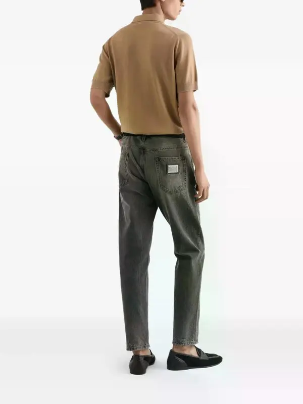 Dolce & Gabbana Appliqué Short-sleeve Polo Shirt - Neutrals