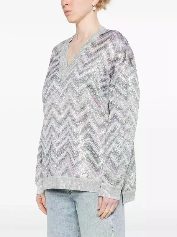 Missoni Zigzag Sequin-embellished Jumper