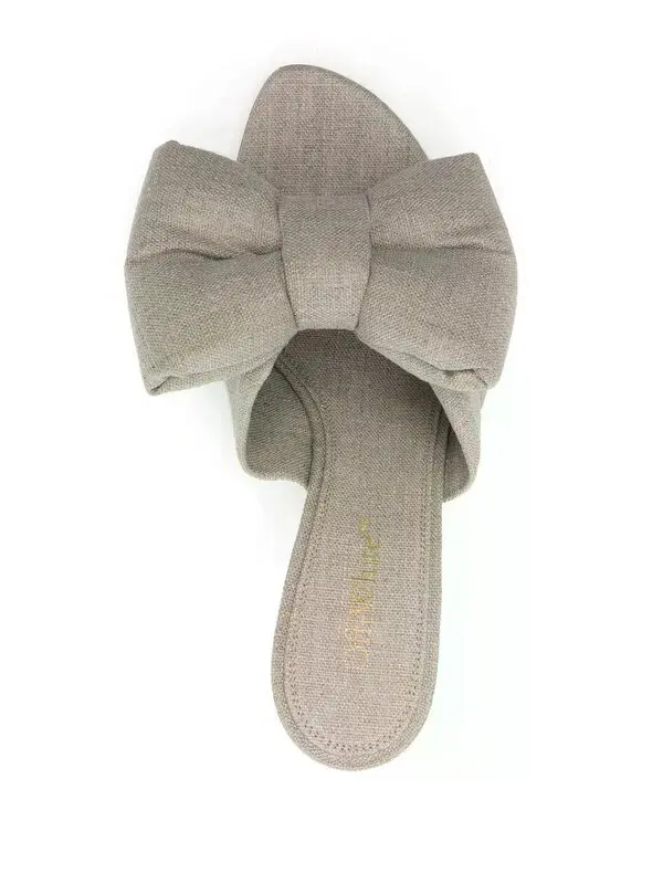 Off-White Bow-detail Open-toe Sandals - Neutrals