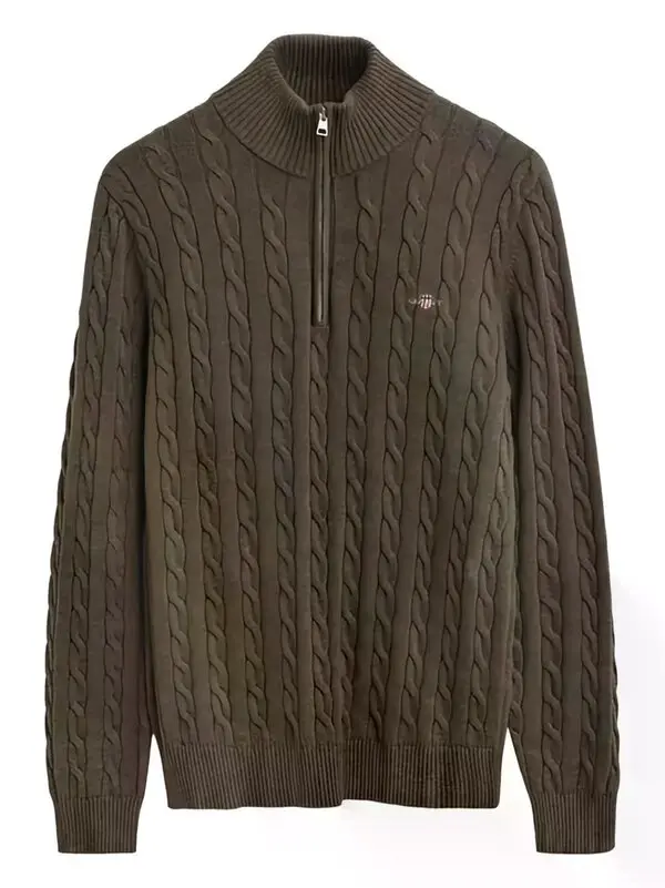 Gant Cable-knit Half-zip Sweater