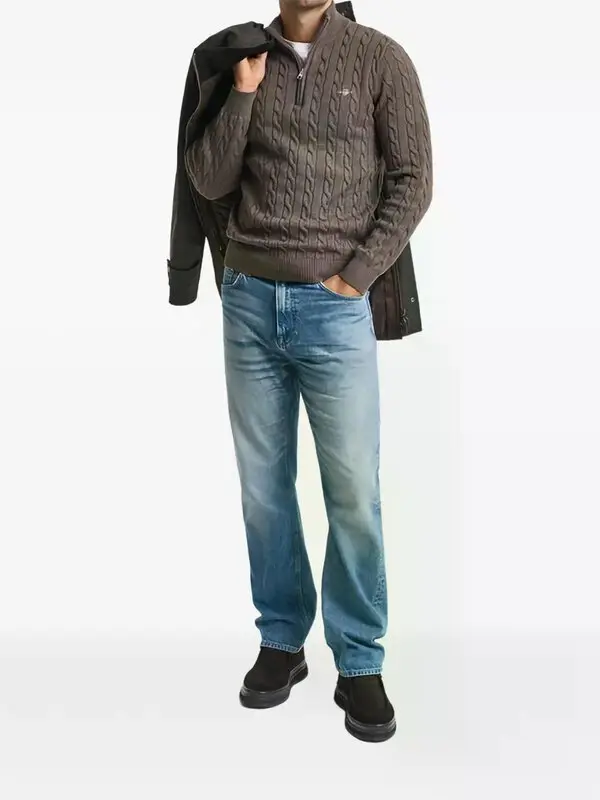 Gant Cable-knit Half-zip Sweater