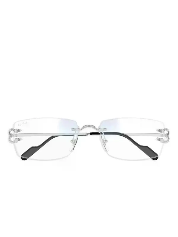 Cartier Metal-frame Rimless Sunglasses - Silver