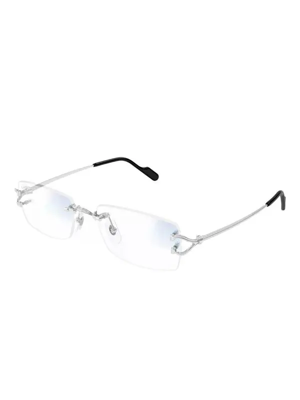 Cartier Metal-frame Rimless Sunglasses