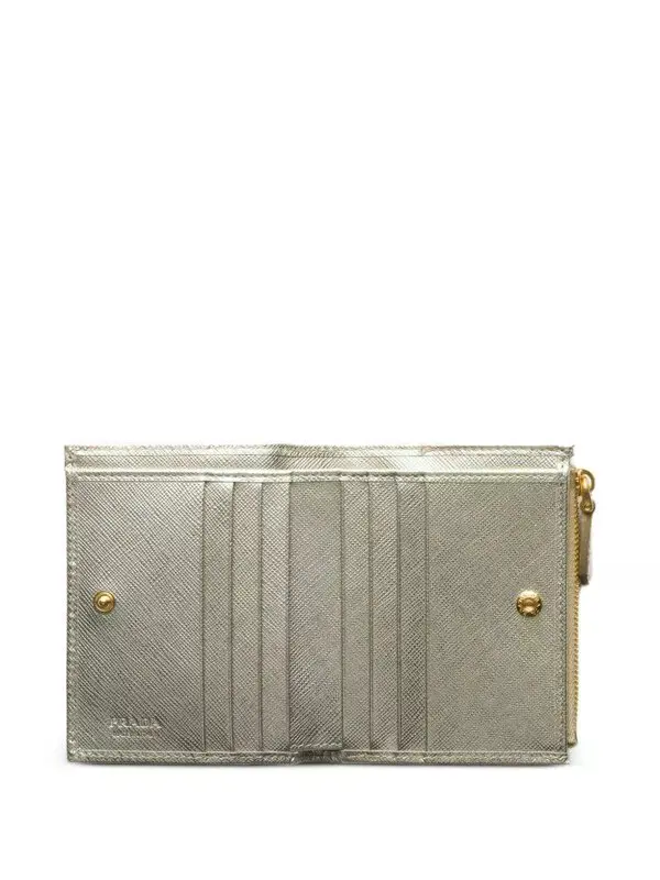 Prada Small Leather Wallet - Gold