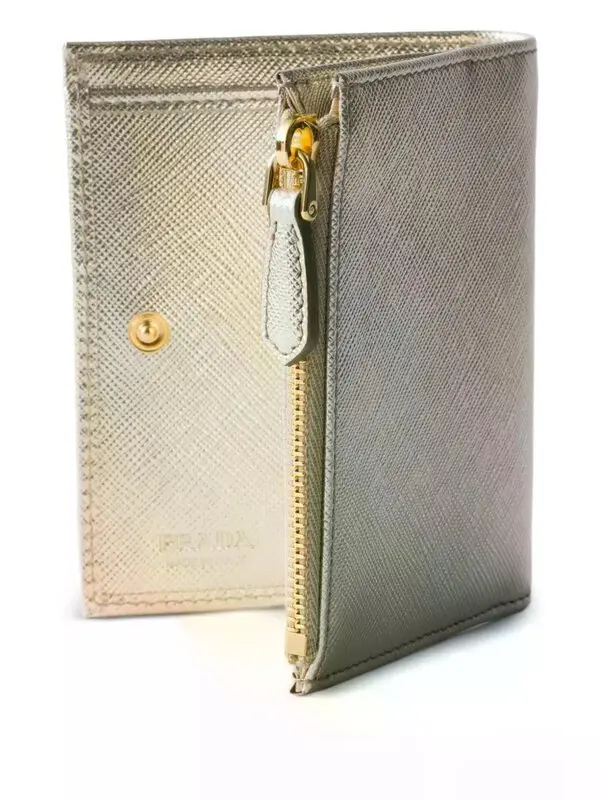 Prada Small Leather Wallet - Gold
