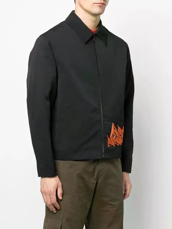 Off-White Embroidered Zipped Jacket