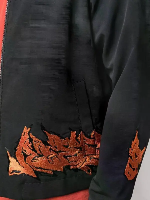 Off-White Embroidered Zipped Jacket