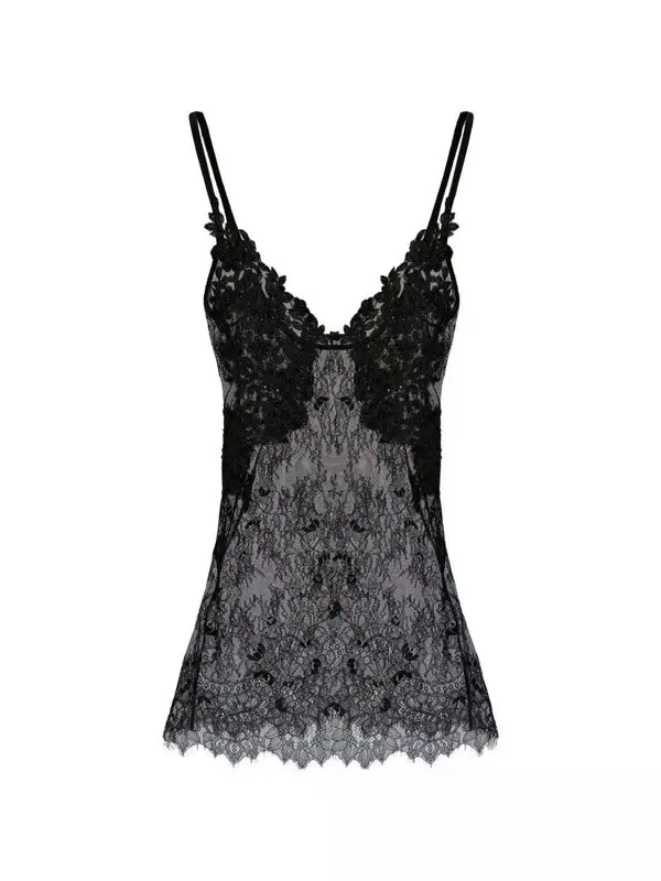 Alchemy Fashions Floral-lace Mini Dress - Black