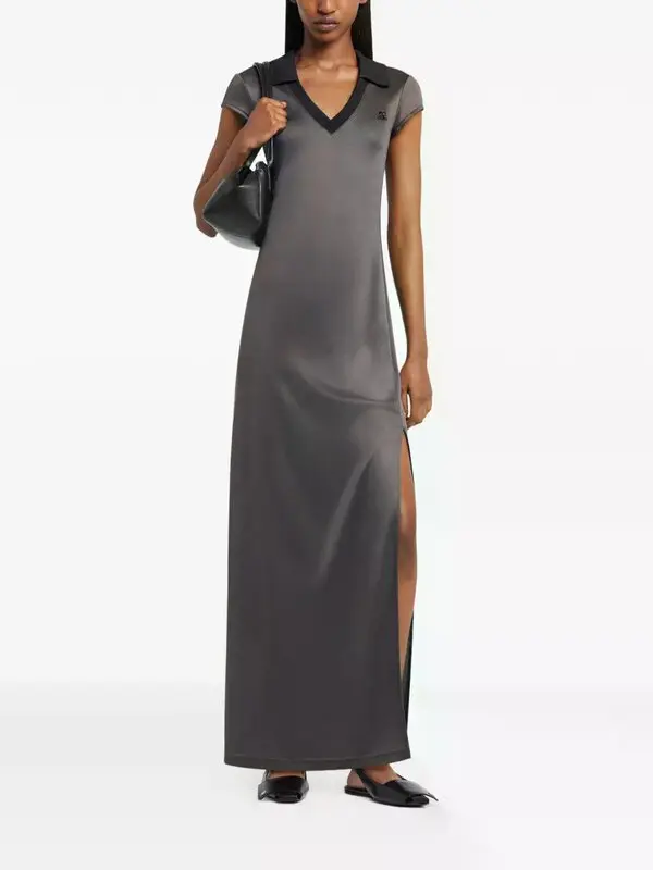 COURREGES Logo Maxi Dress - Grey