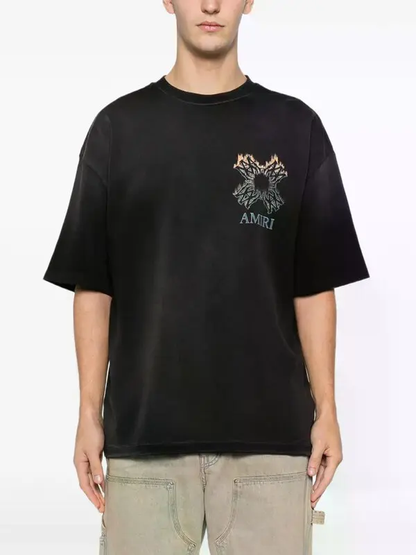 Amiri Ma Quad Flames T-shirt - Black