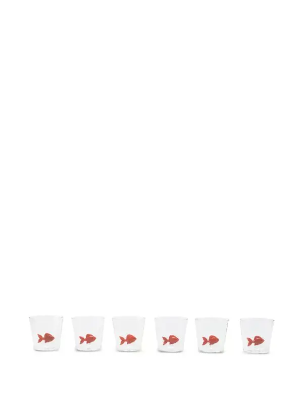 ICHENDORF MILANO Red Fish Glasses - White