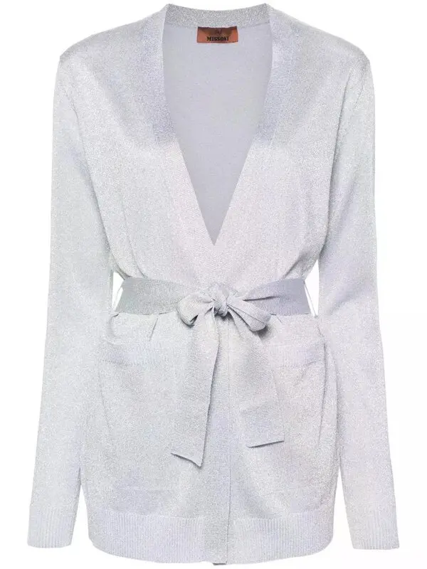 Missoni Metallic-threading Belted Cardigan